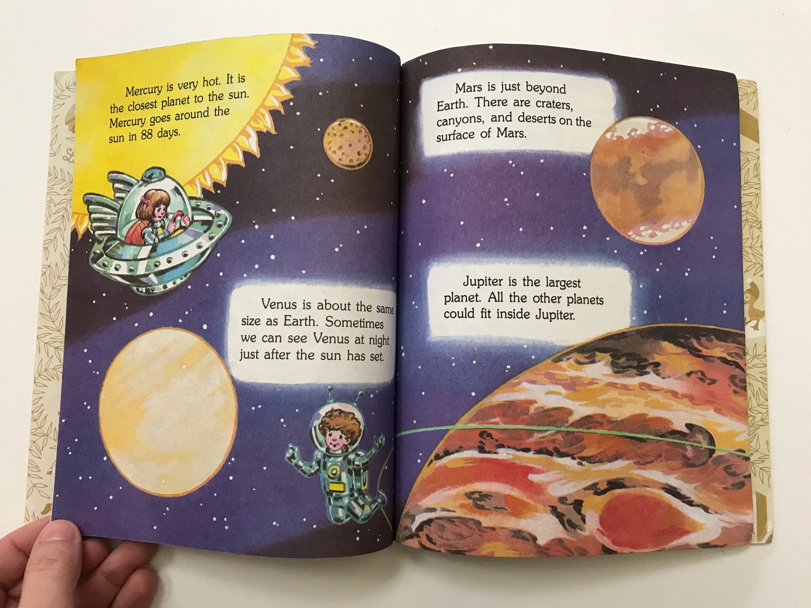 1985 My First Book of the Planets Little Golden Hardcover Book Cute ...