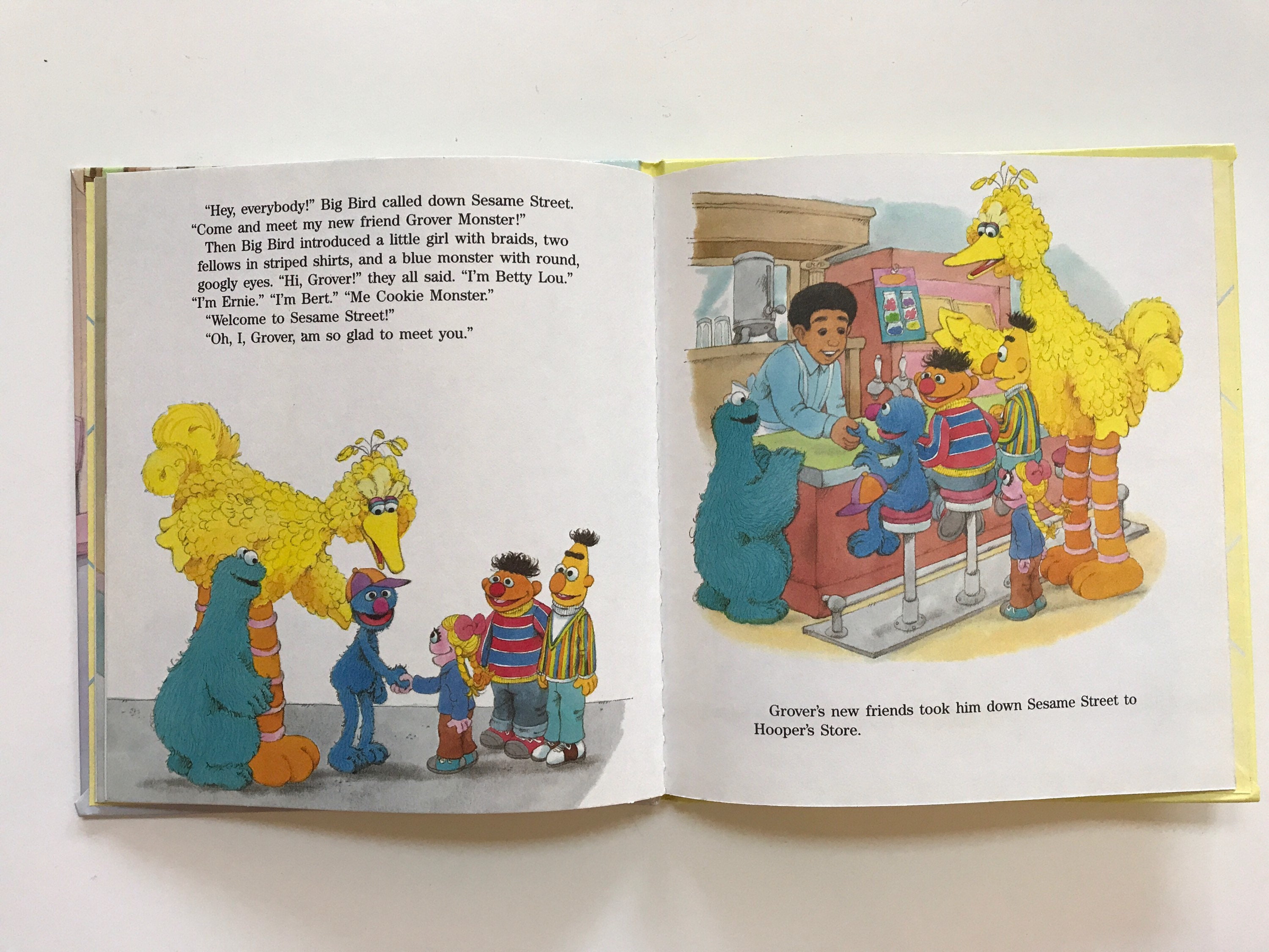 1985 When Grover Moved to Sesame Street Book Hard Cover Story Reading ...