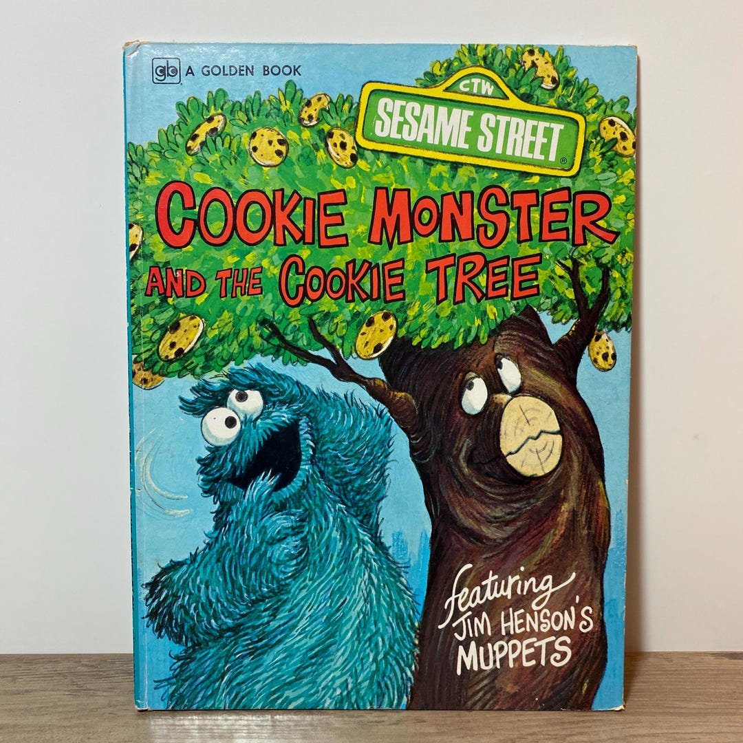 1977 Cookie Monster And The Cookie Tree Golden Hardcover Book Muppets