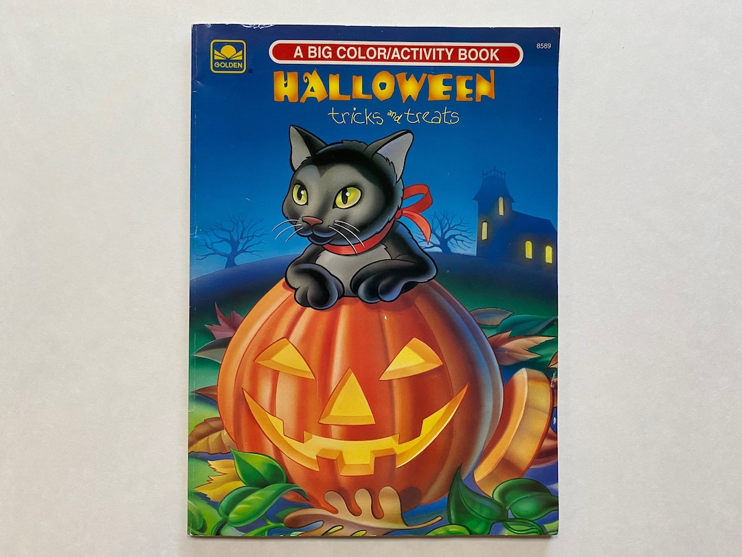 1994 Halloween Tricks and Treats Coloring Book Kids Childrens Activity ...