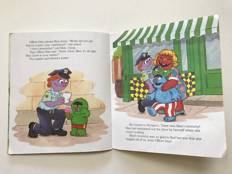 1994 Sesame Street I Want to Be a Police Officer Picture Story Book ...