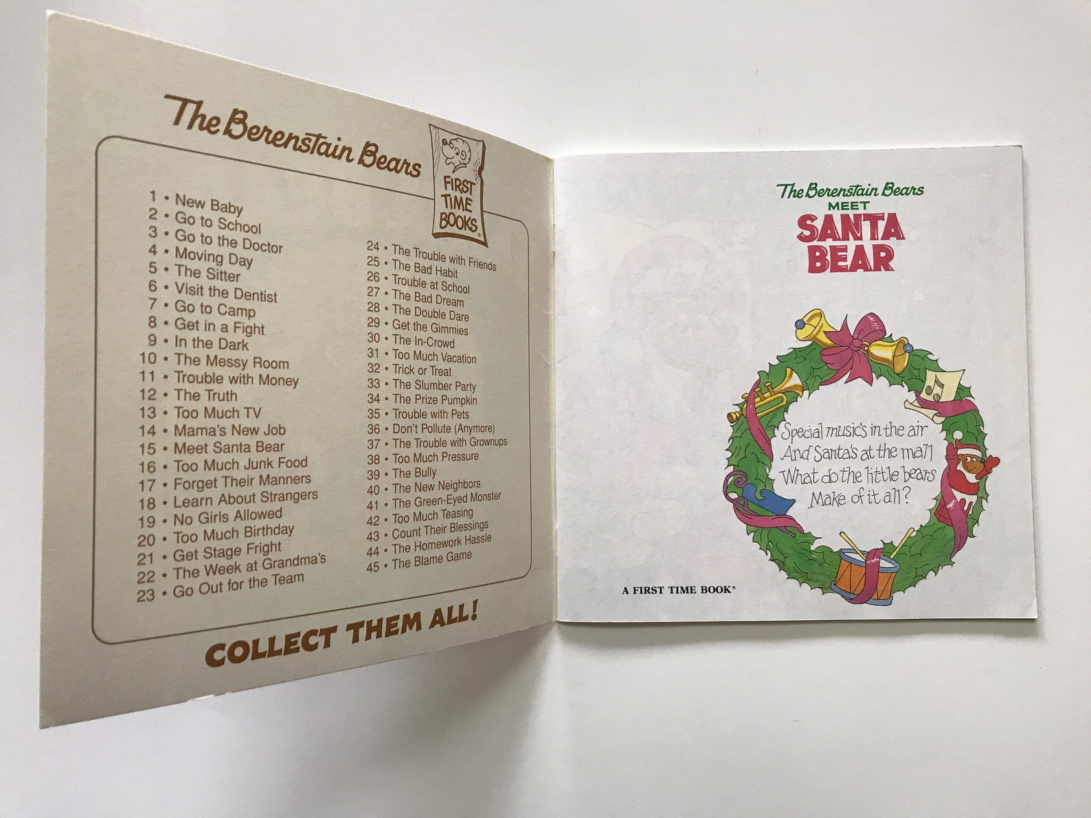 1984 the Berenstain Bears Meet Santa Bear Kids Childrens Book | Etsy