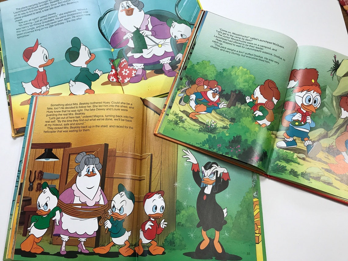 1989 Disney Duck Tales Hard Cover Kids Books Lot of 3 Huey - Etsy