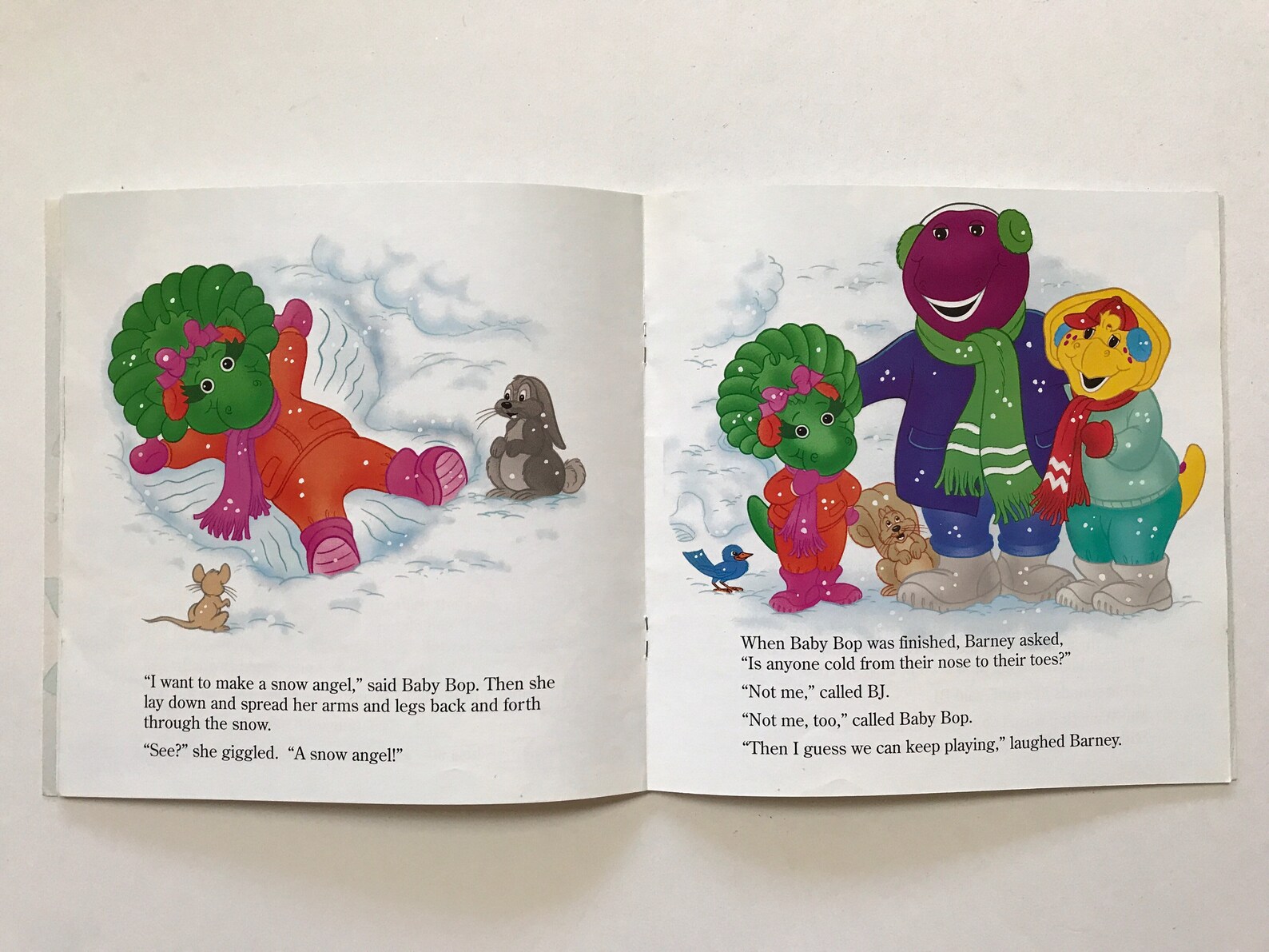 1994 Barneys Wonderful Winter Day Softcover Kids Book Story | Etsy