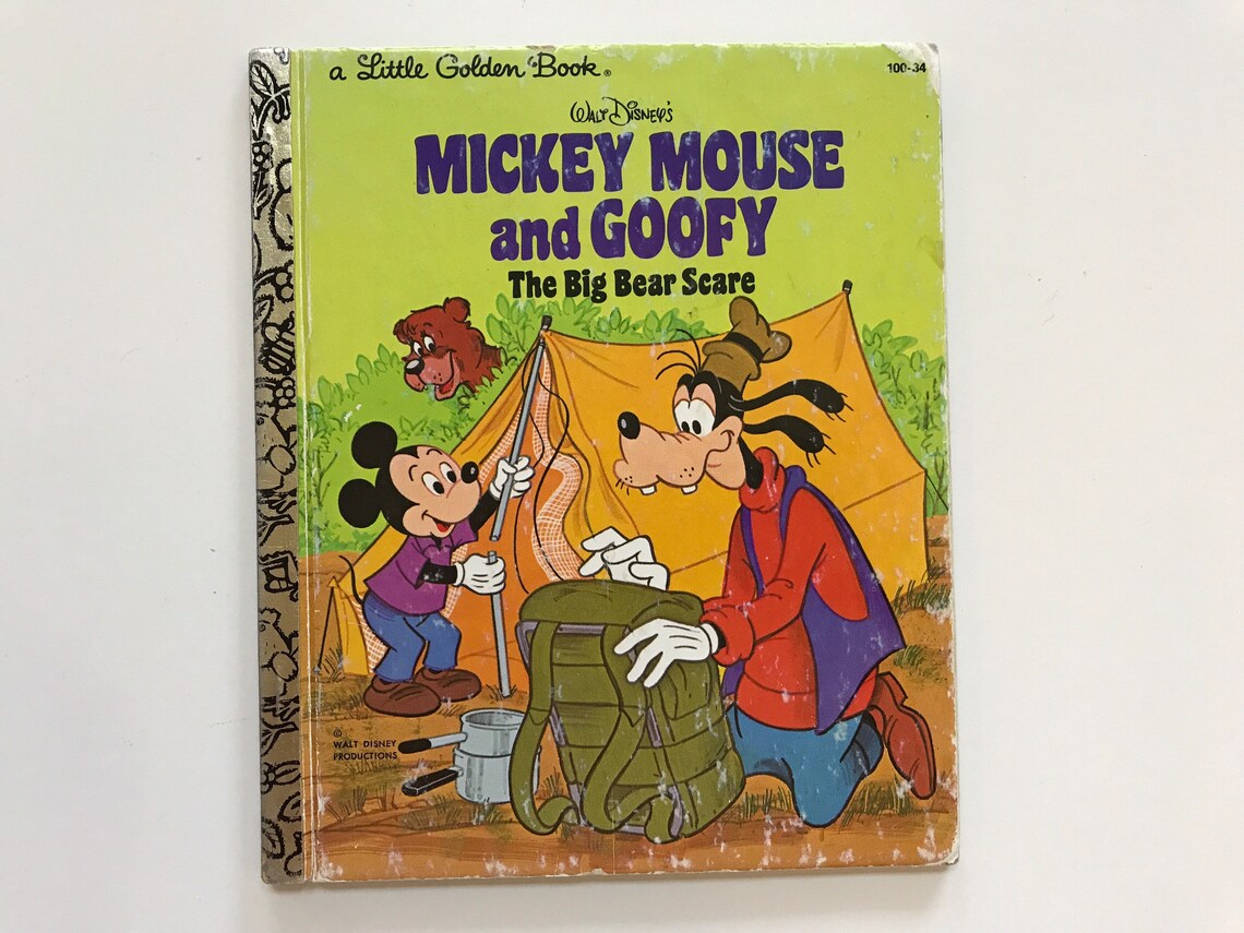 1978 Mickey Mouse and Goofy Big Bear Scare Disney Little - Etsy