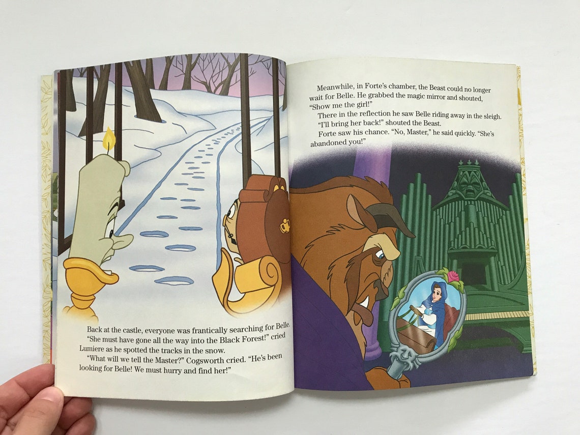 1997 Disney Beauty and the Beast Enchanted Christmas Kids Book Golden ...