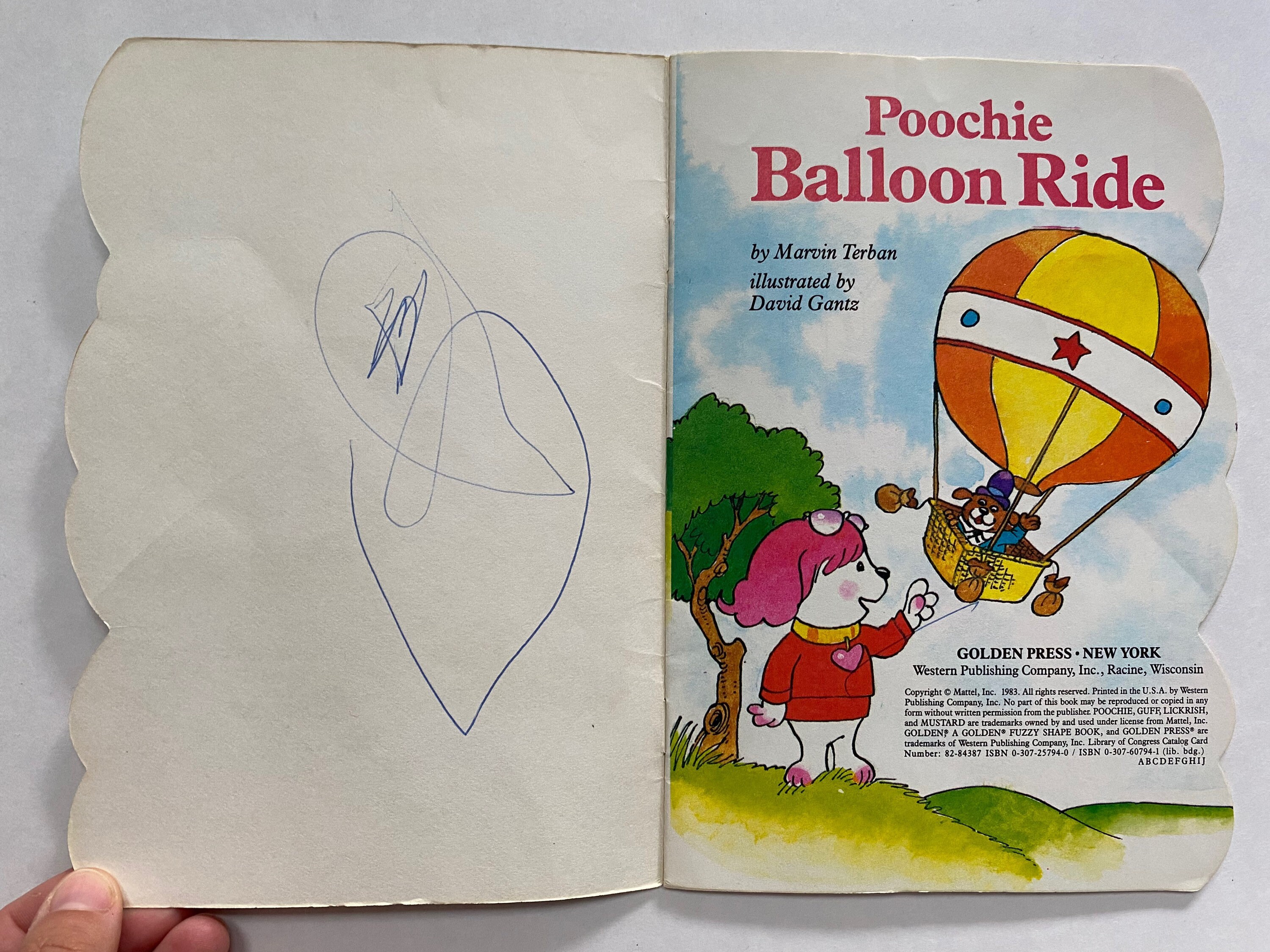 1983 Poochie Balloon Ride Golden Fuzzy Shape Book - Etsy