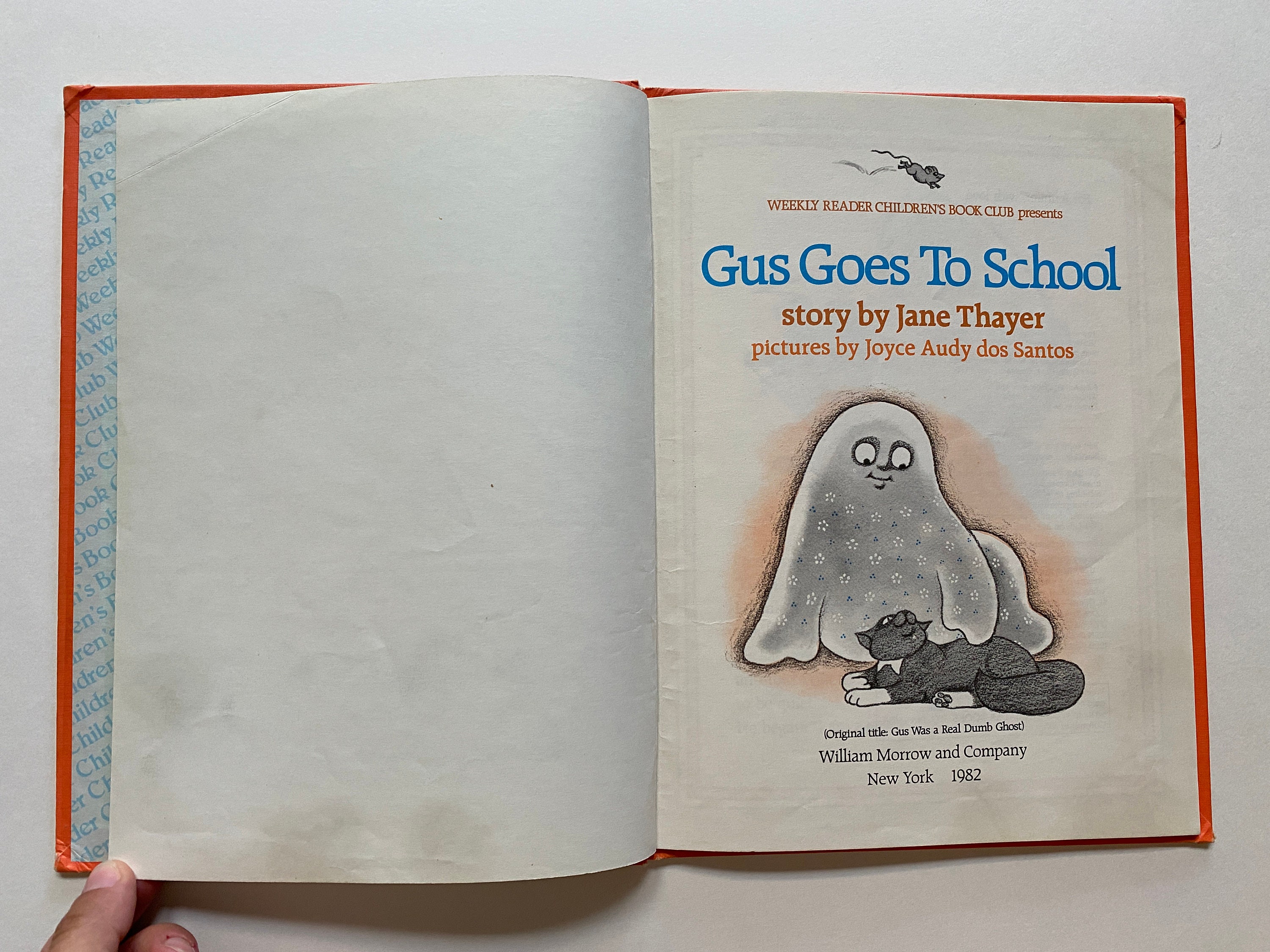 1982 Gus Goes to School Kids Book Halloween Ghost Spooky - Etsy