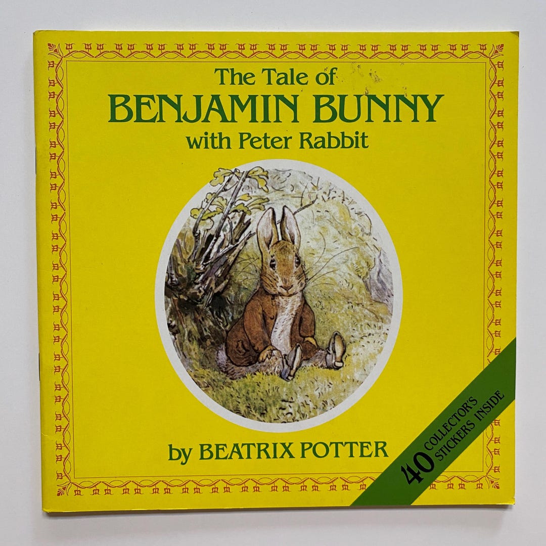 1986 the Tale of Benjamin Bunny Beatrix Potter Kids Book WITH STICKERS ...