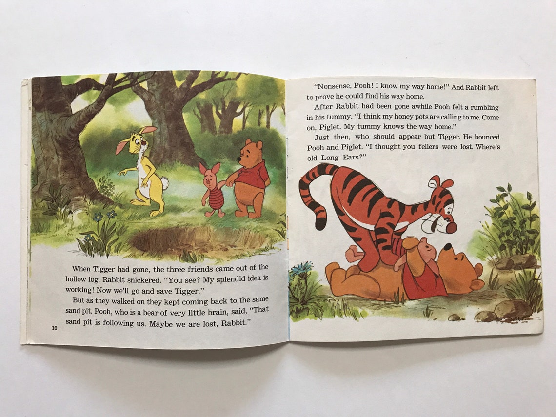 Winnie the Pooh and Tigger Too Disney See Hear Read Book Paper | Etsy