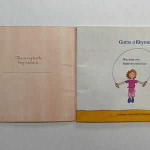 1982 Guess a Rhyme Poemas para completar y acertijos para resolver ...