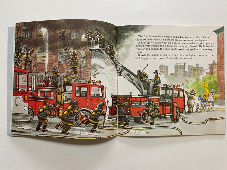 1983 A Visit to the Firehouse Soft Cover Story Reading Sesame - Etsy