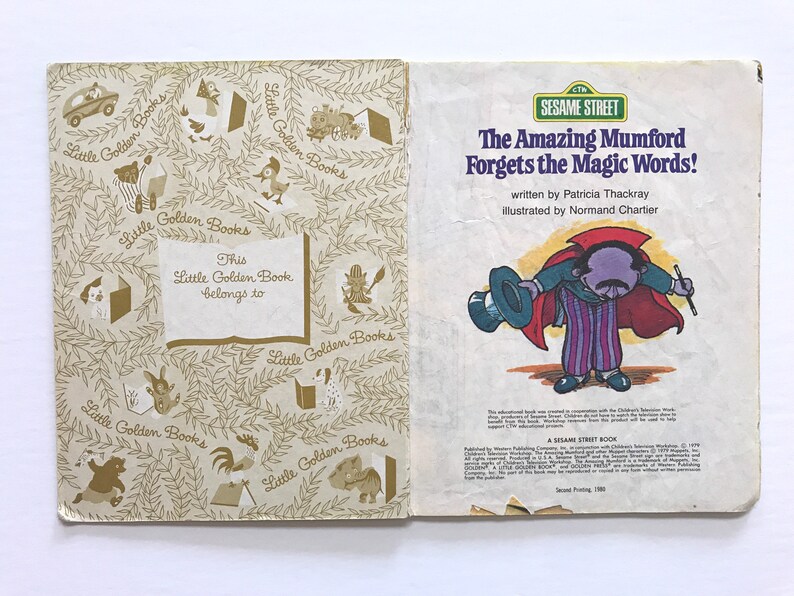 1979 the Amazing Mumford Forgets the Magic Words Little Golden Book ...