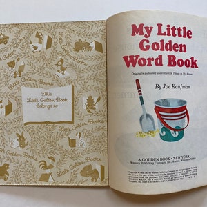 My Little Golden Word Book for Kids Children Hardcover Cute Sounding ...