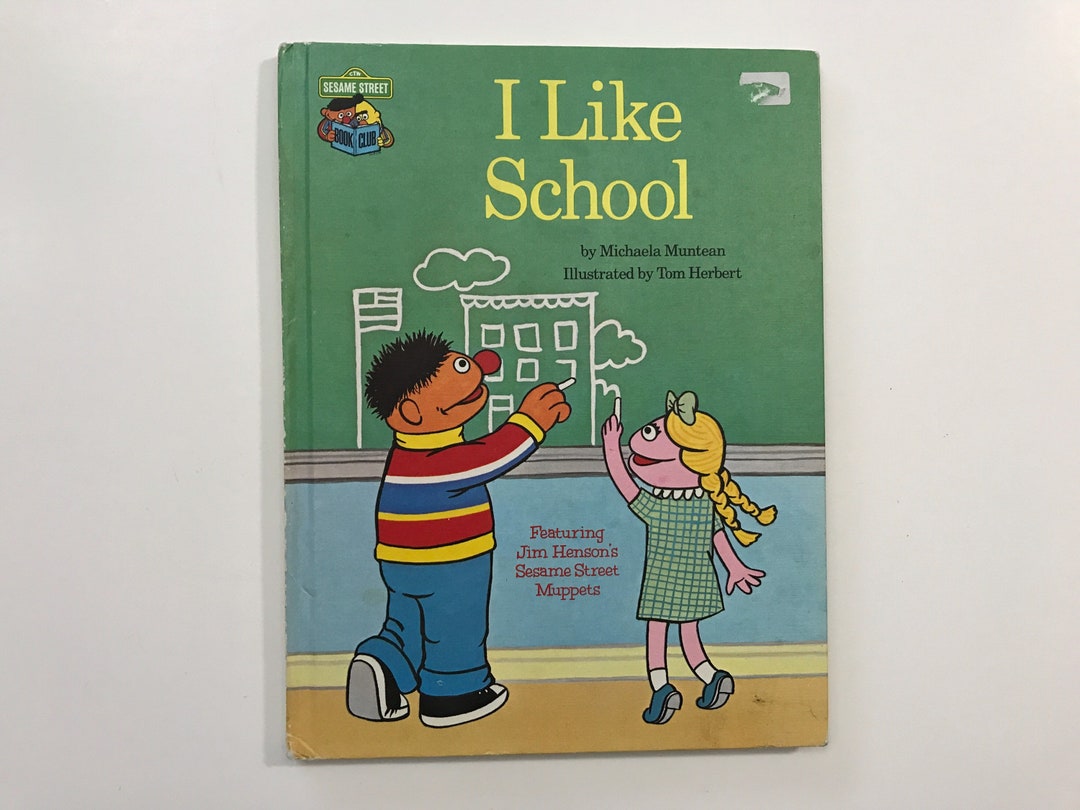 1980 I Like School Book the Sesame Street Book Club Muppets Jim Henson ...