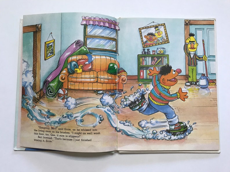 1980 the Sesame Spring Cleaning Book Club Book Muppets Jim - Etsy