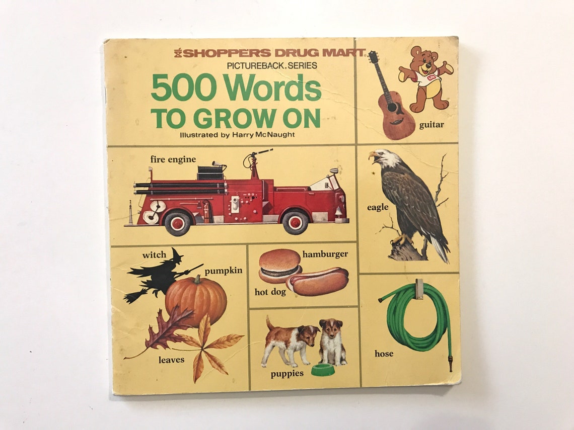 1973 Pictureback Series 500 Words to Grow on Book Random House - Etsy