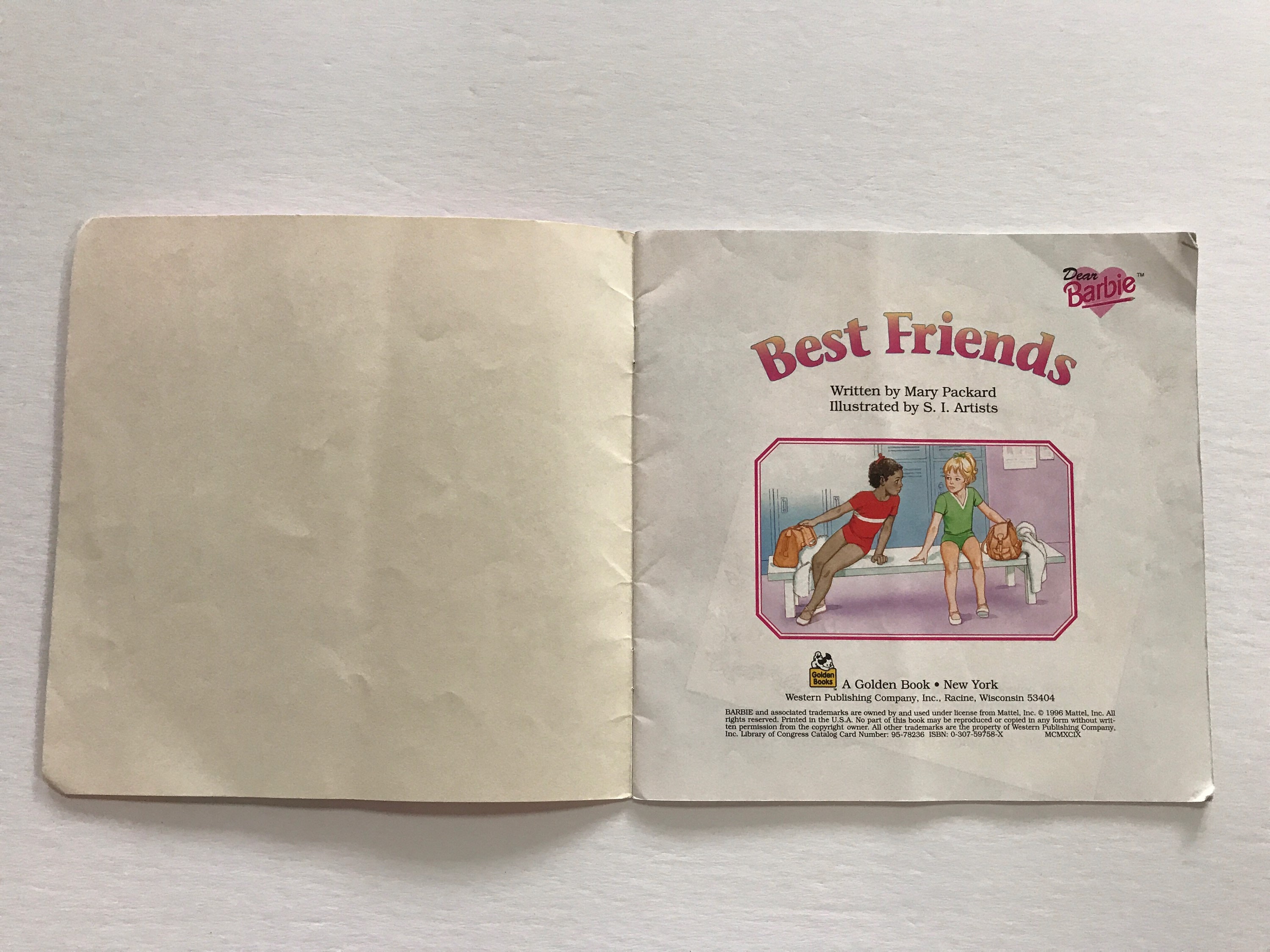 1996 Barbie Best Friends Golden Kids Book 90s Mattel Kids Children ...