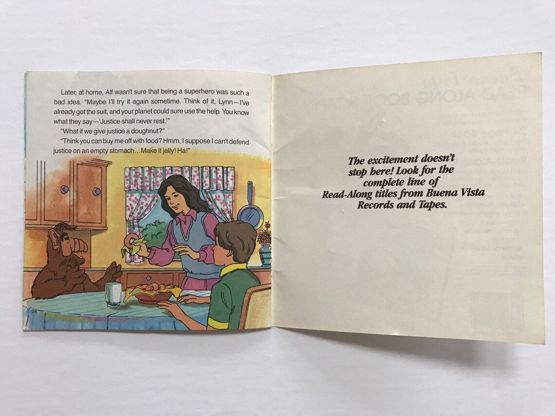 1988 Super Alf Read Along Book and Tape Book Only Cassette is Not ...
