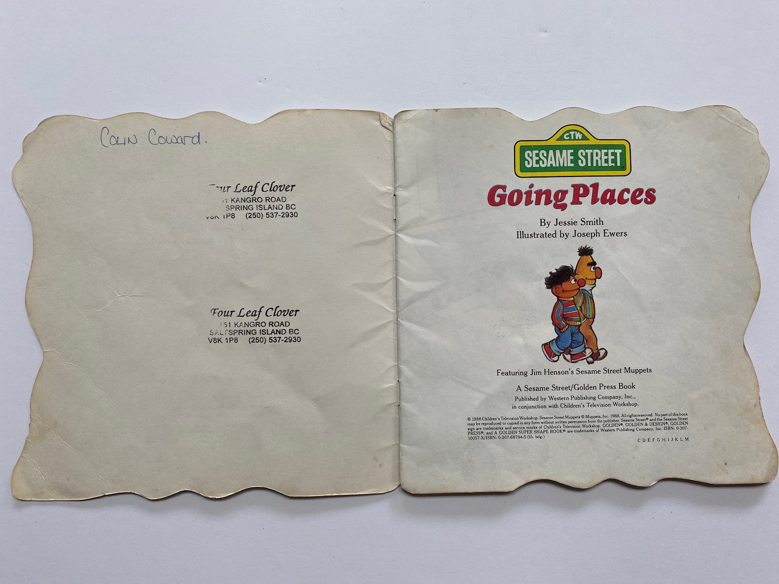 1988 Going Places Cookie Monster Golden Shape Book Muppets Sesame ...