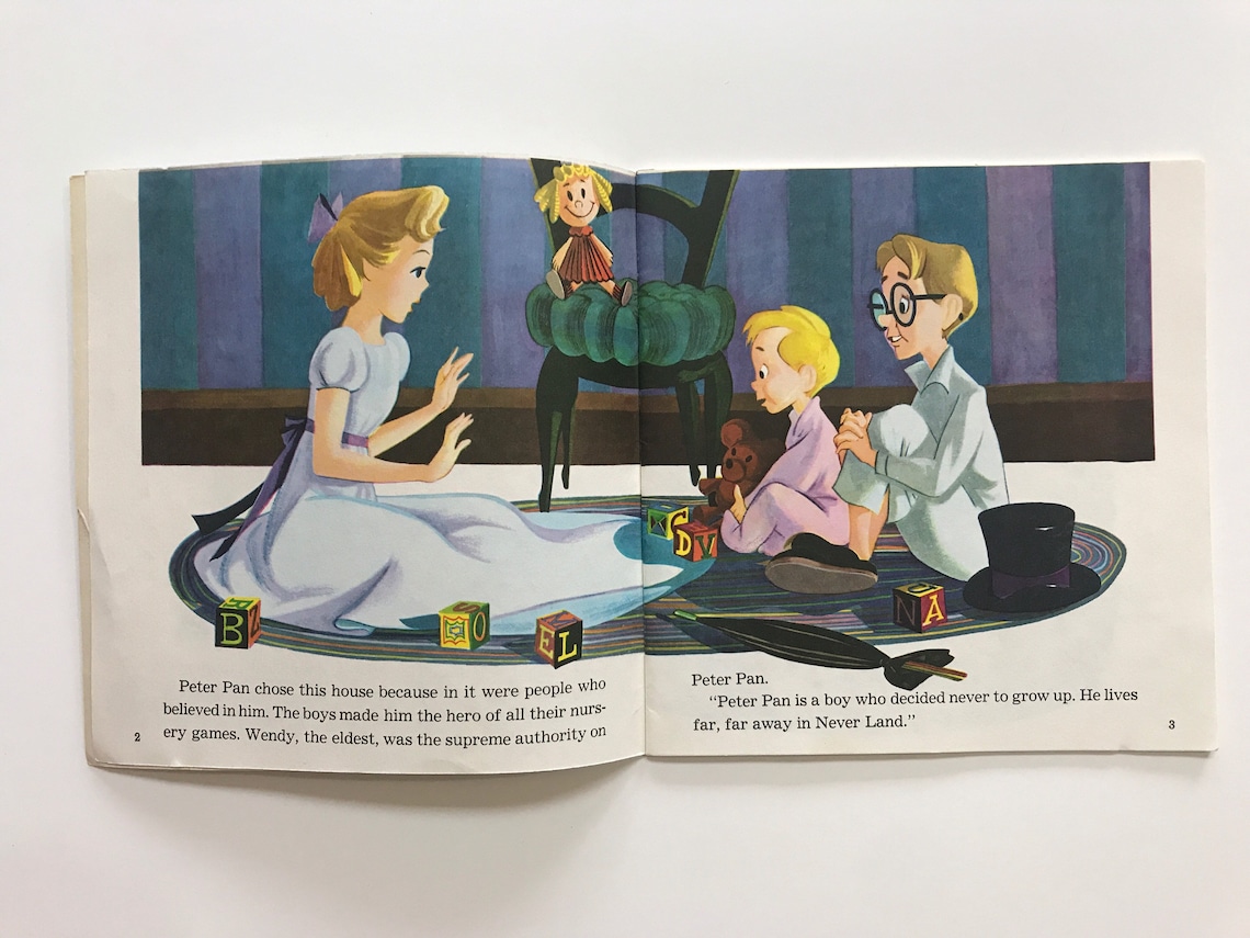 Disney Peter Pan Read Along Book See Hear Read Kids Children | Etsy