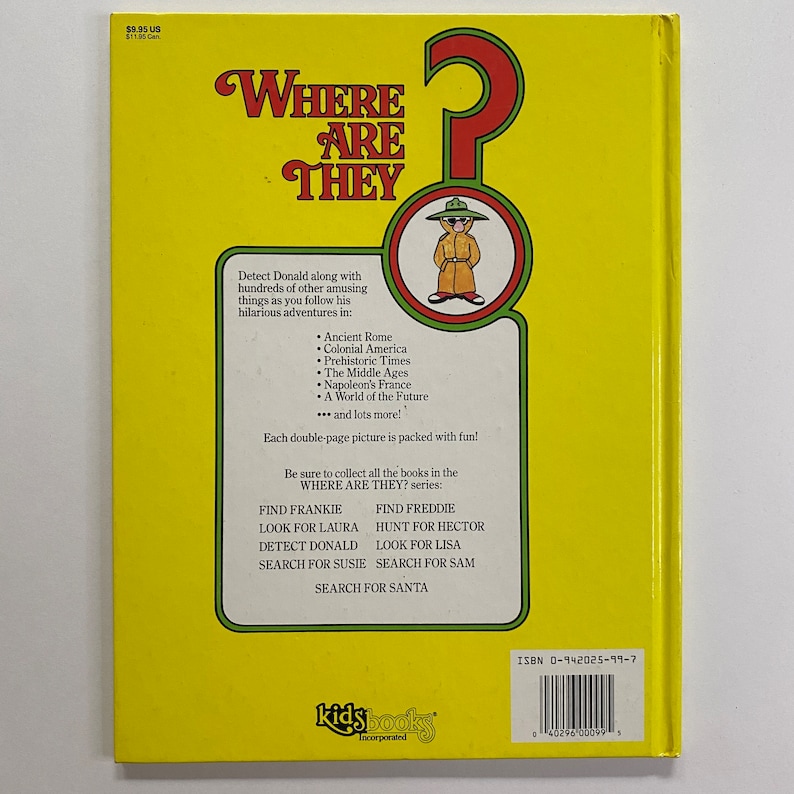 1990 Detective Donald Look and Find Book Search Hidden Object Kids ...