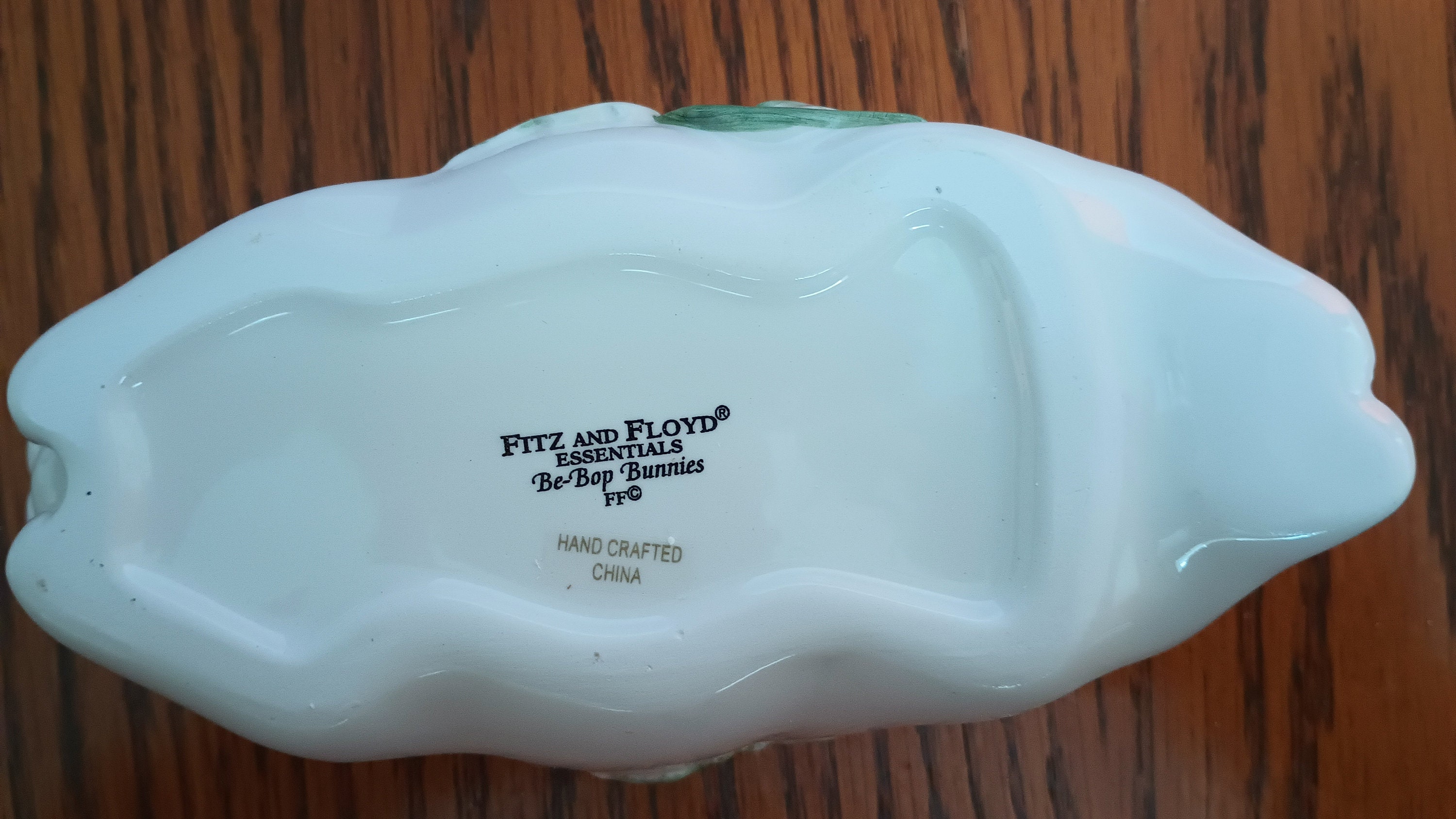 Fitz and Floyd, Bunny Blooms, Oval Box, Lid, White Rabbit, Red Flower ...