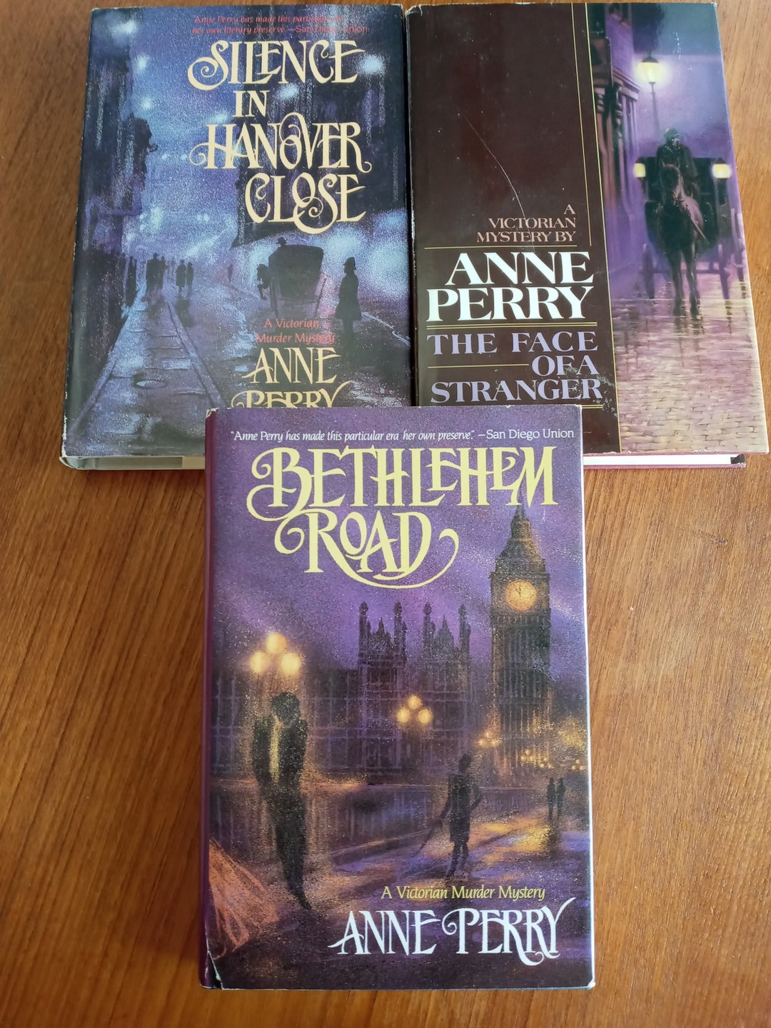3 Anne Perry Books, the Face of a Stranger, Silence in Hanover Close ...