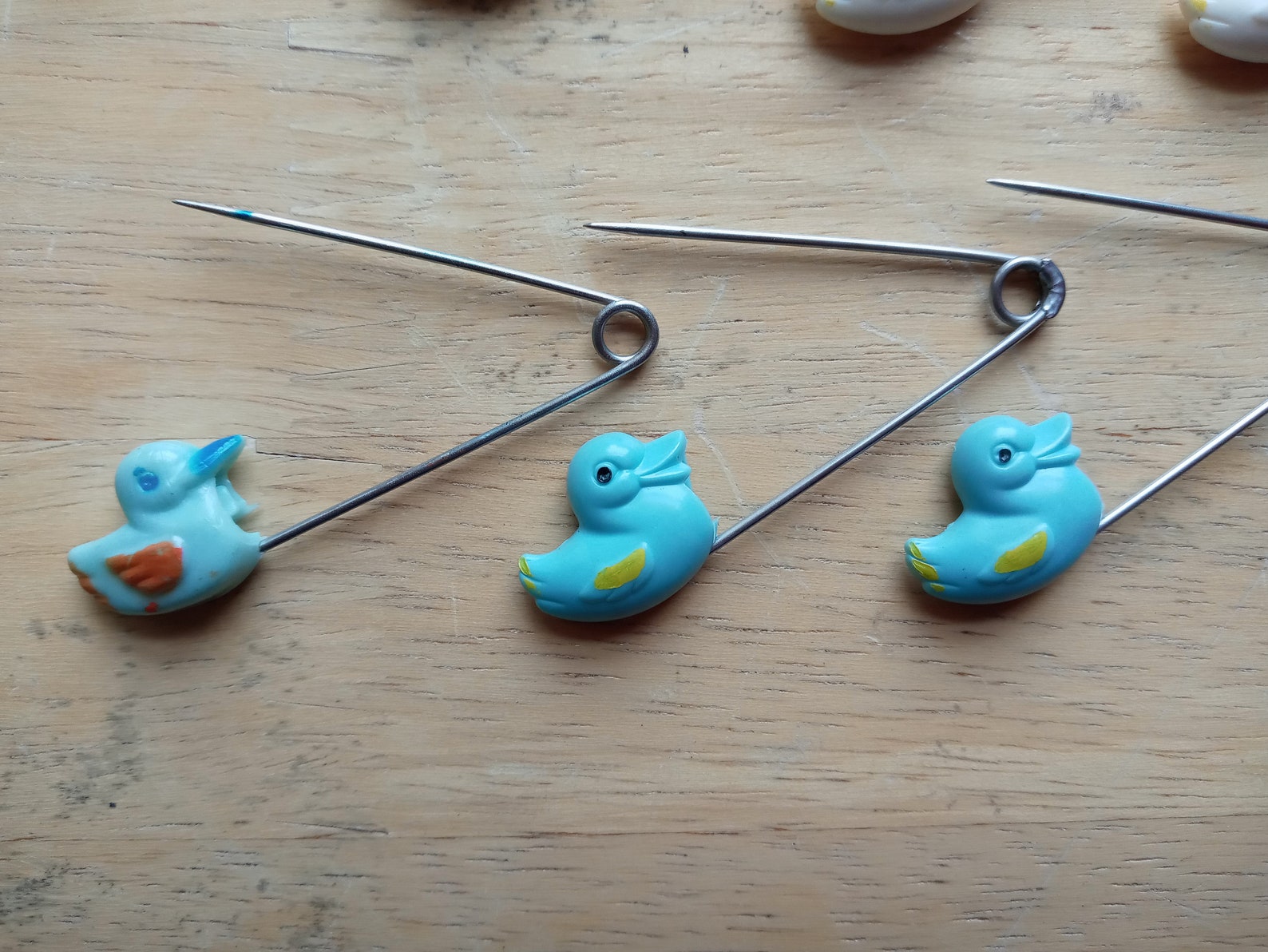 16 Vintage Diaper Pins Duck Diaper Pins Bear Diaper Pins | Etsy