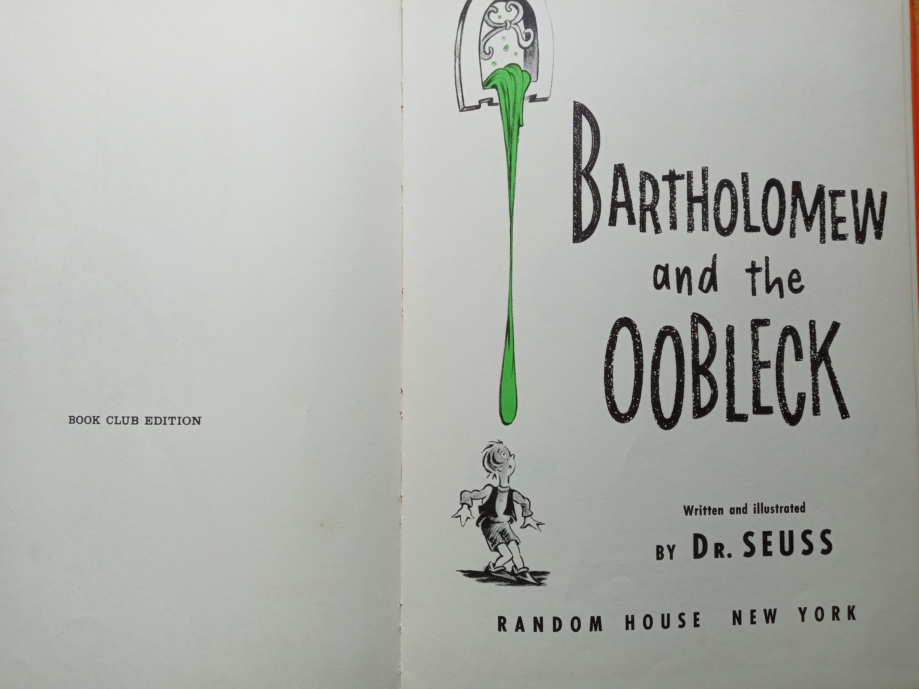 DR SEUSS, 1949, Bartholomew and the Oobleck, First Edition, Gift for ...