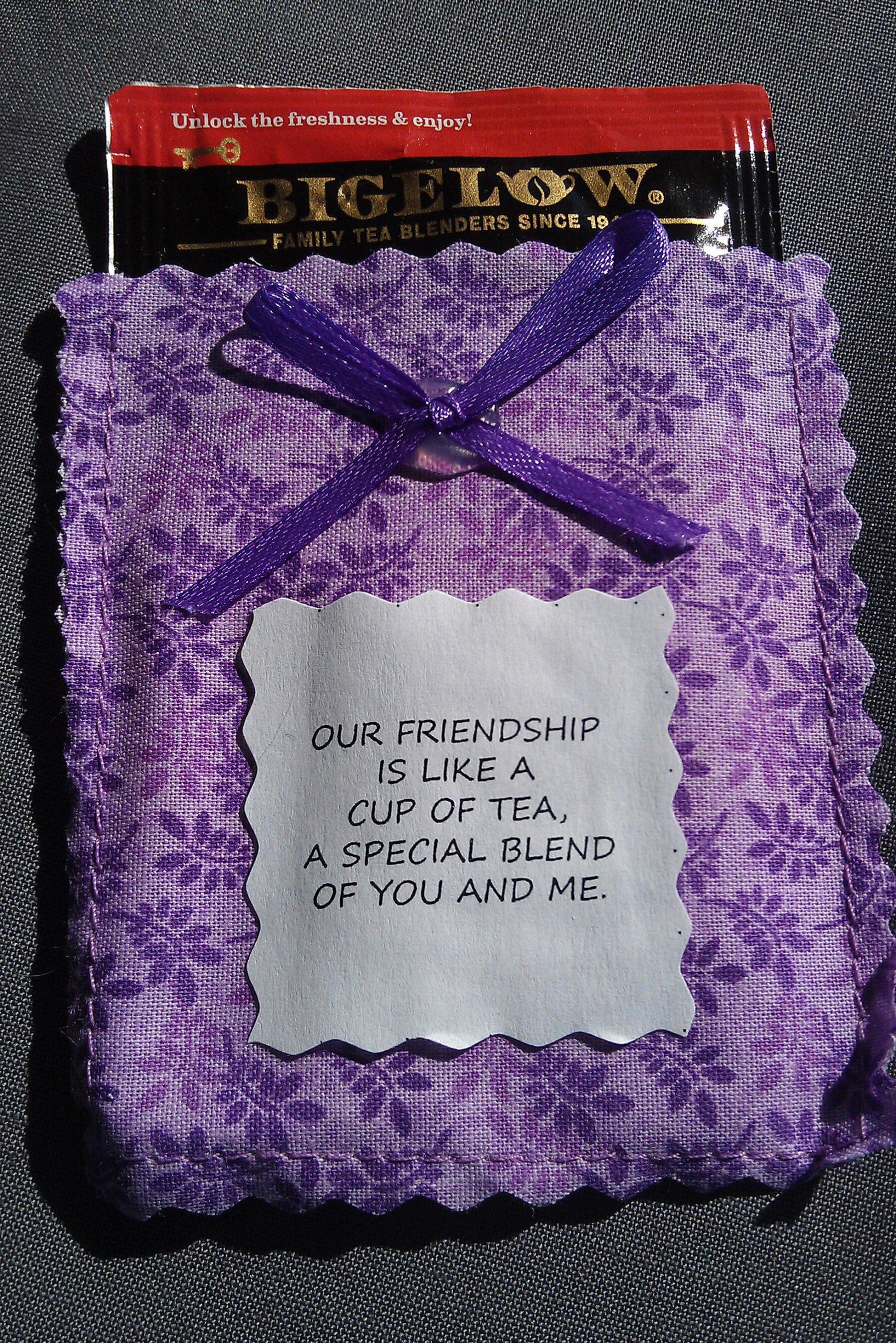 Friendship Tea Pouch Poem & Tea Bag | Etsy