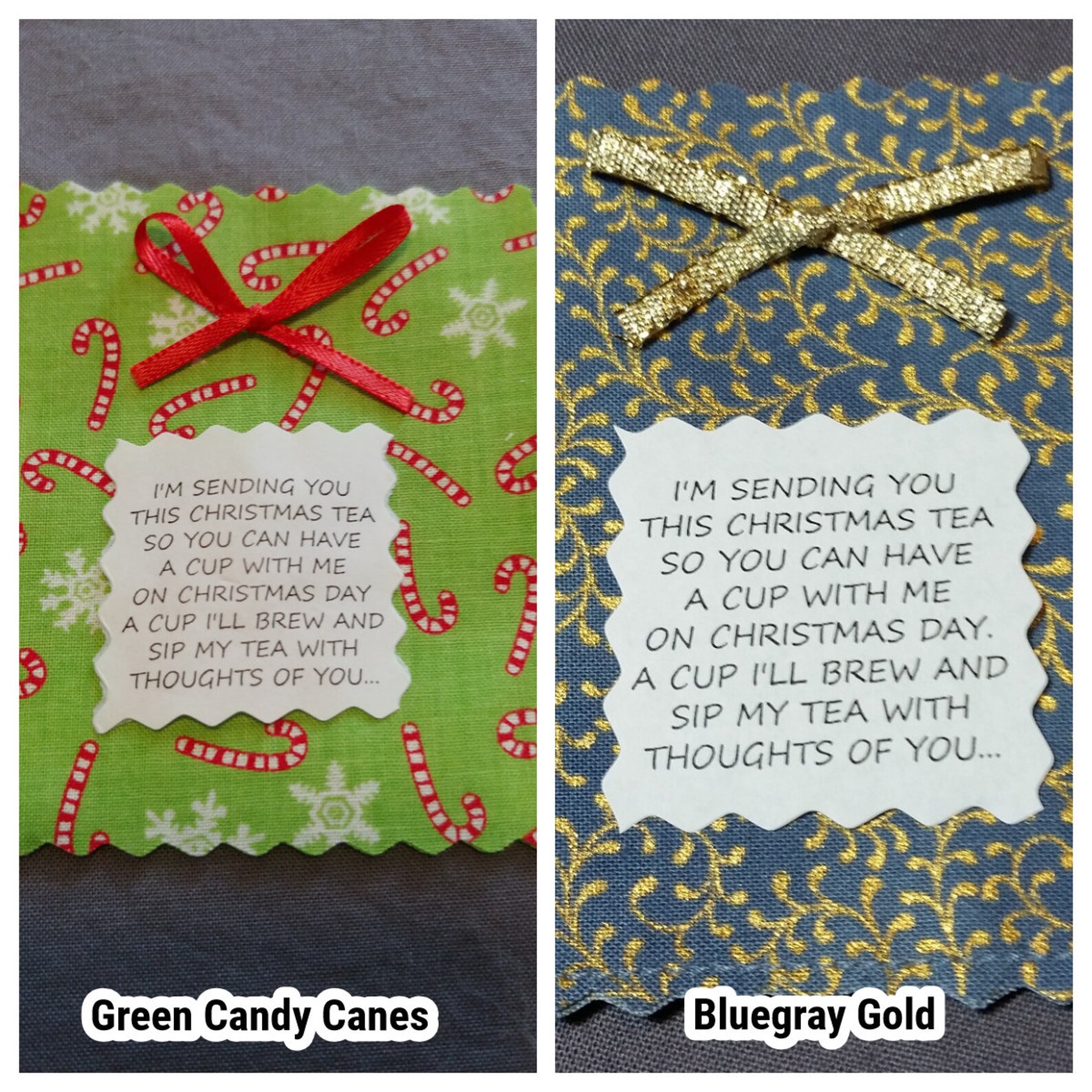 Christmas Friendship Tea Pouch Poem And Tea Bag Christmas Etsy
