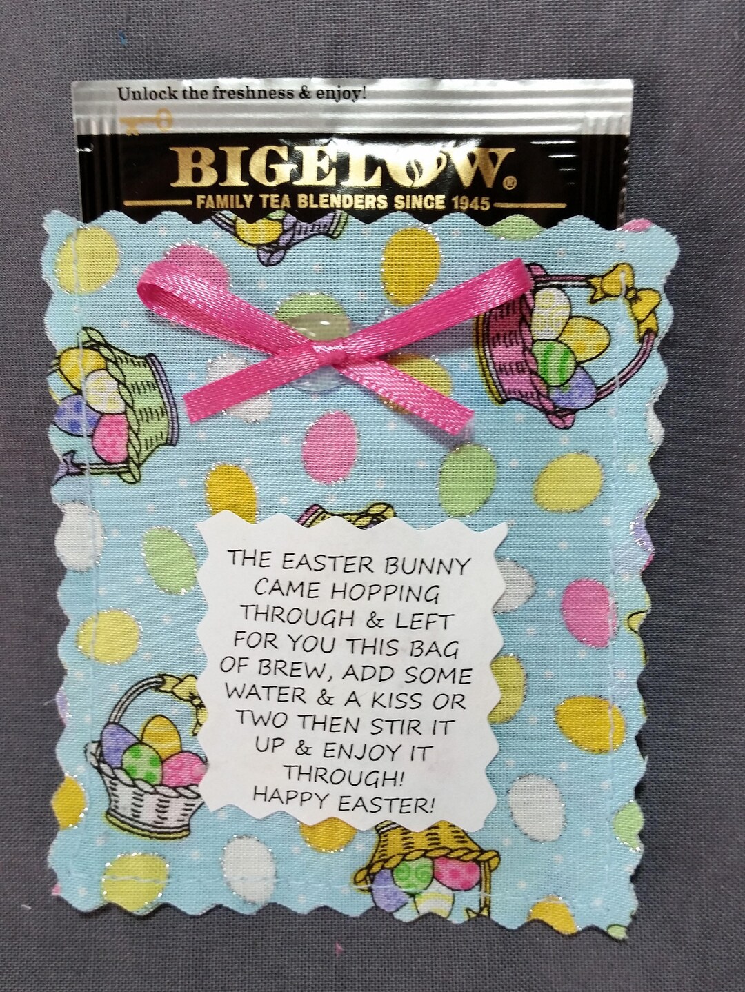 Easter Friendship Tea Pouch, Poem & Tea Bag, Free Shipping, Religious ...
