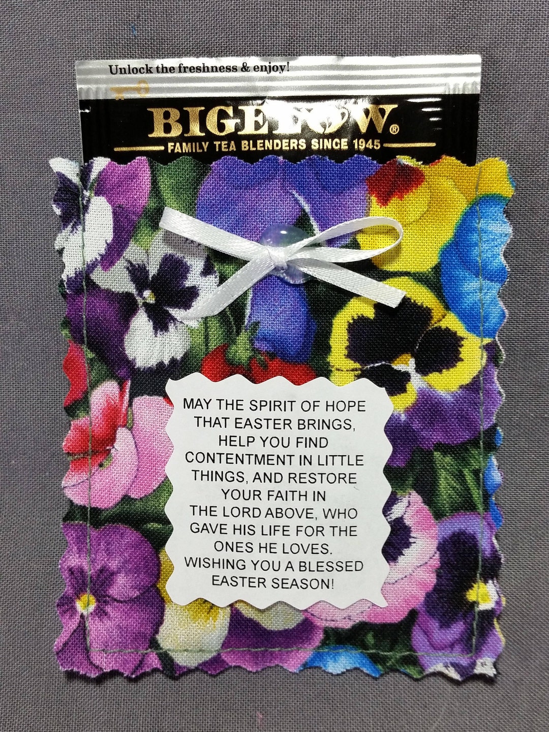 Easter Friendship Tea Pouch, Poem & Tea Bag, Free Shipping, Religious ...