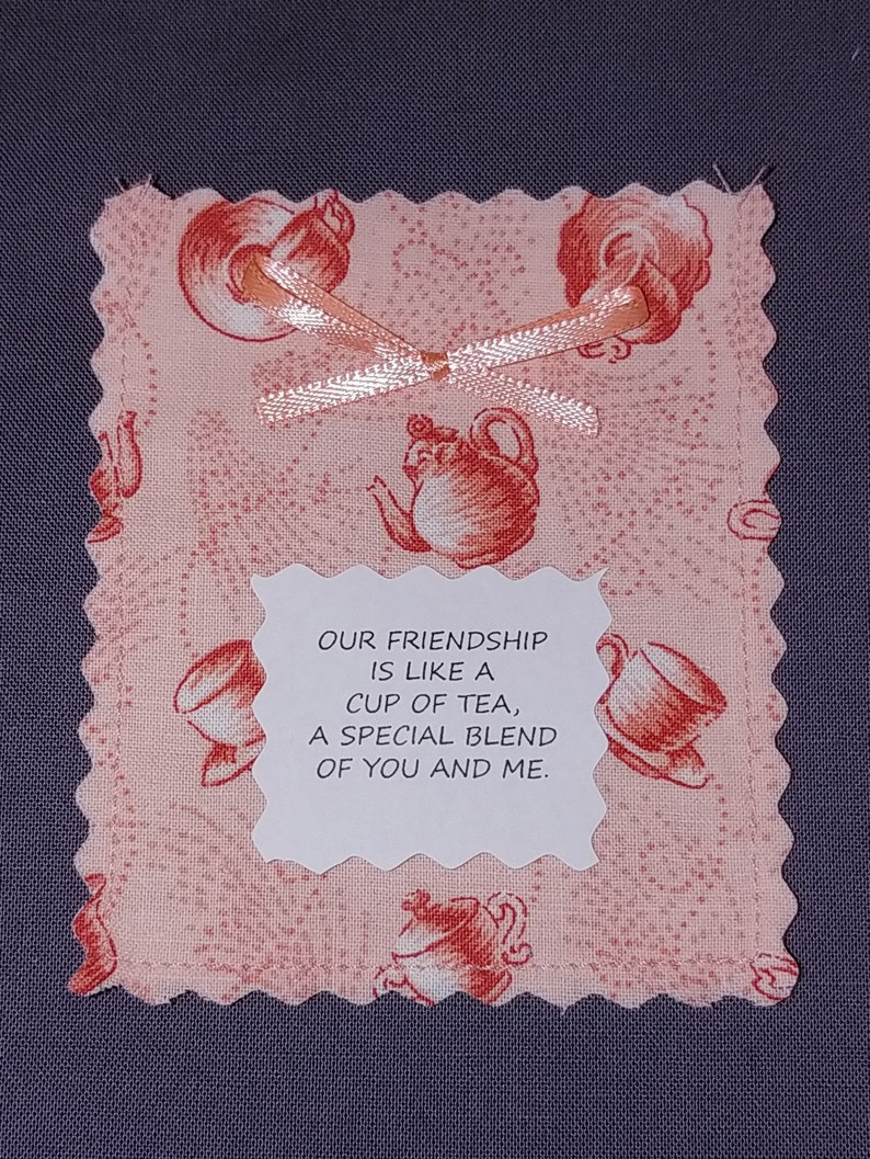 Friendship Tea Pouch Poem And Tea Bag Etsy