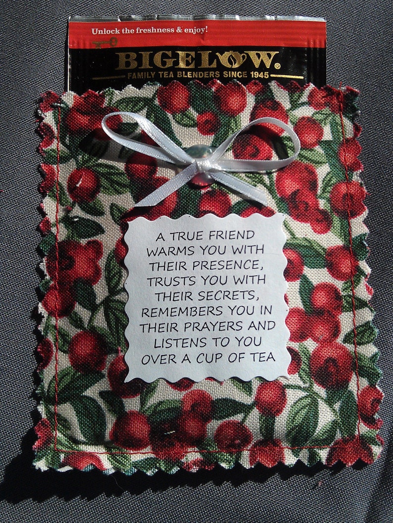 True Friend Floral Friendship Tea Pouch, Poem & Tea Bag - Etsy