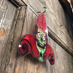Large Mars Attacks Alien Acrylic Wall Art | Ack Ack of the Cones - Etsy