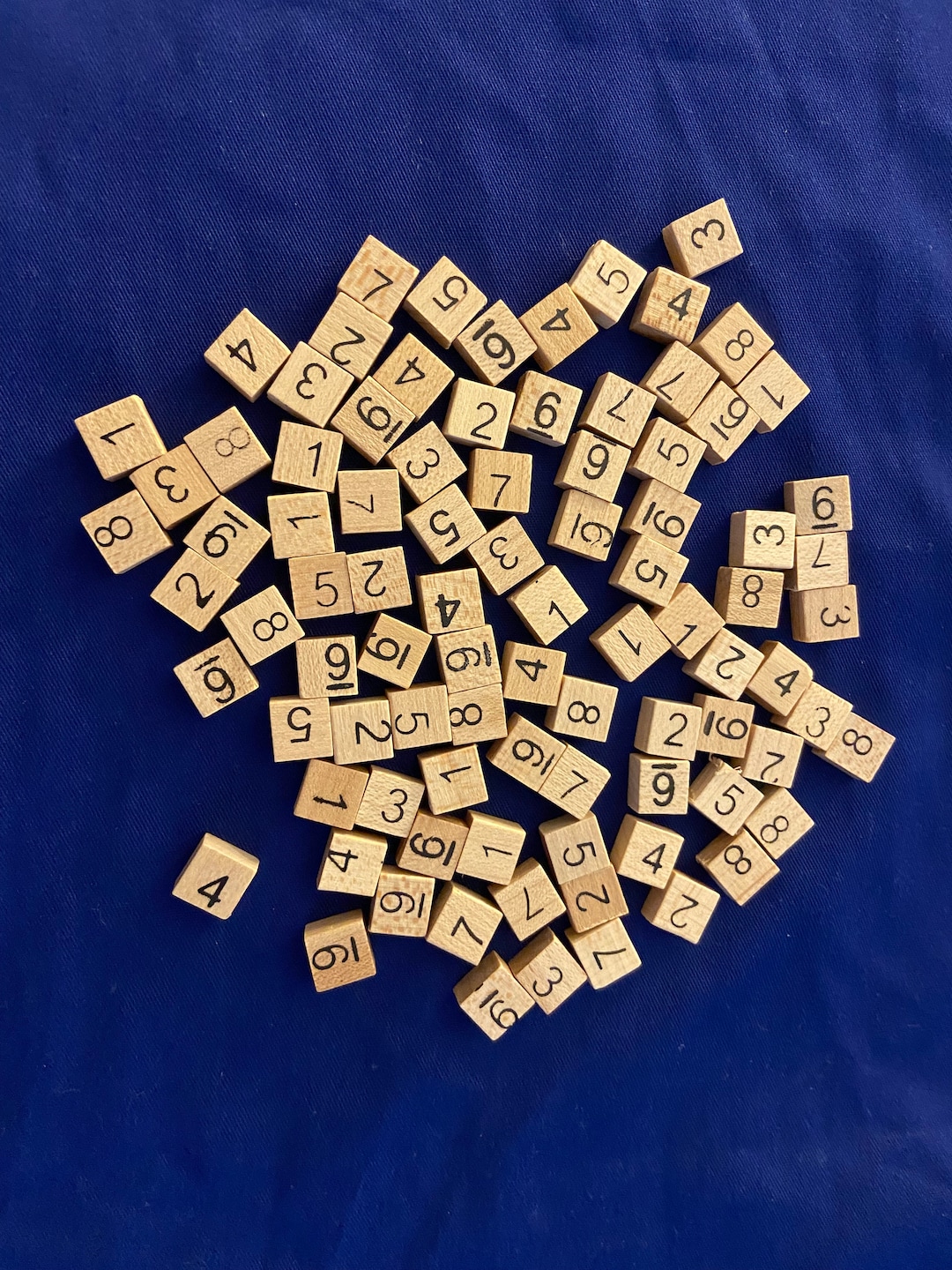 Mini Scrabble Number Tiles Wooden - Etsy