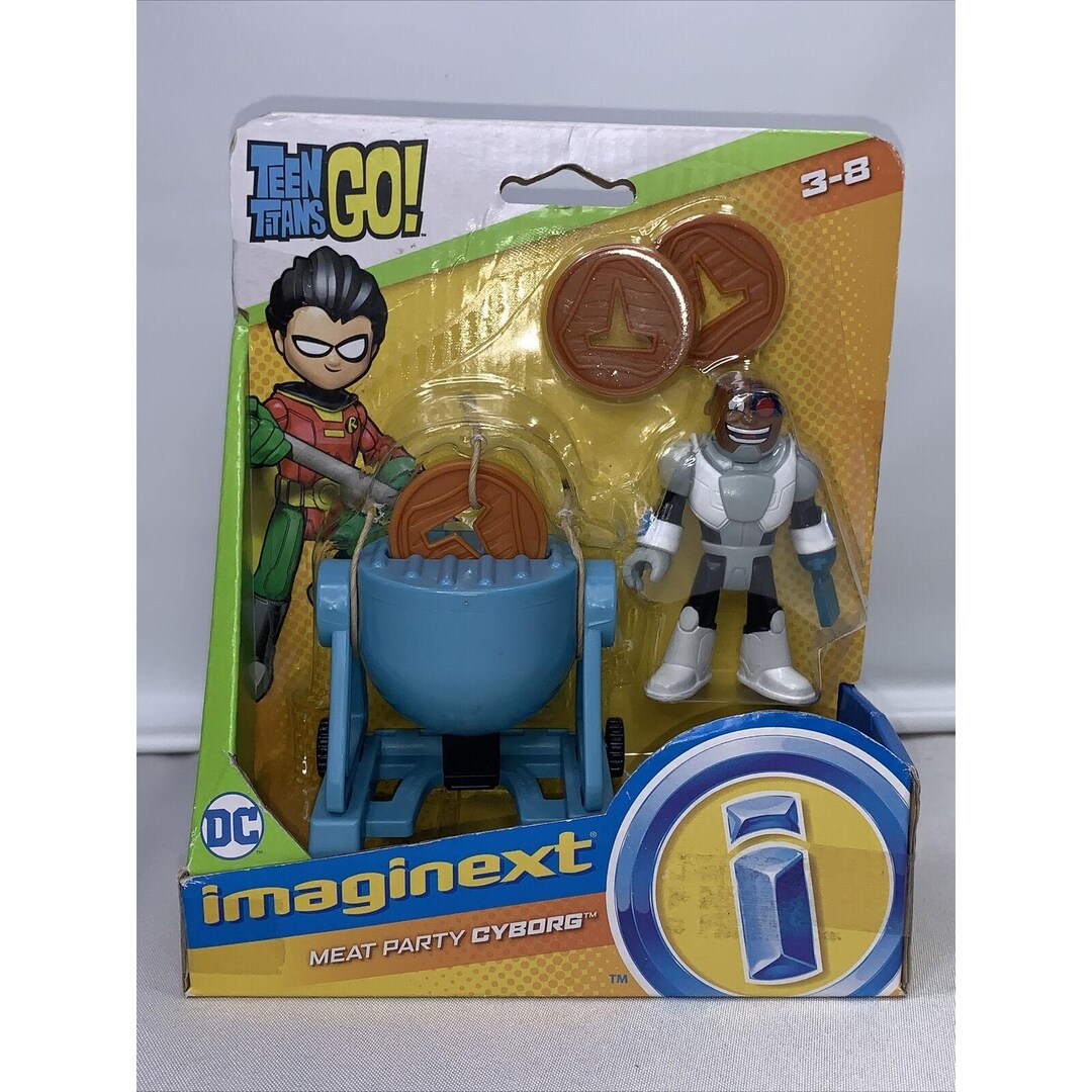 Imaginext Teen Titans Go Meat Party Cyborg Figure Pack Grill Launcher ...