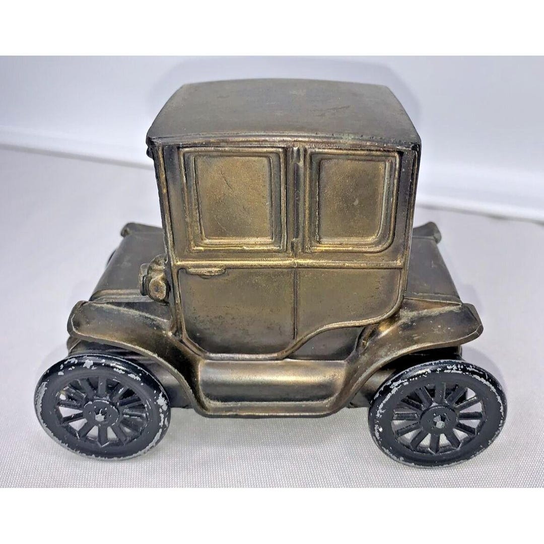 Vintage Banthrico 1910 Baker Electric Die Cast Toy Car Coin Bank USA ...