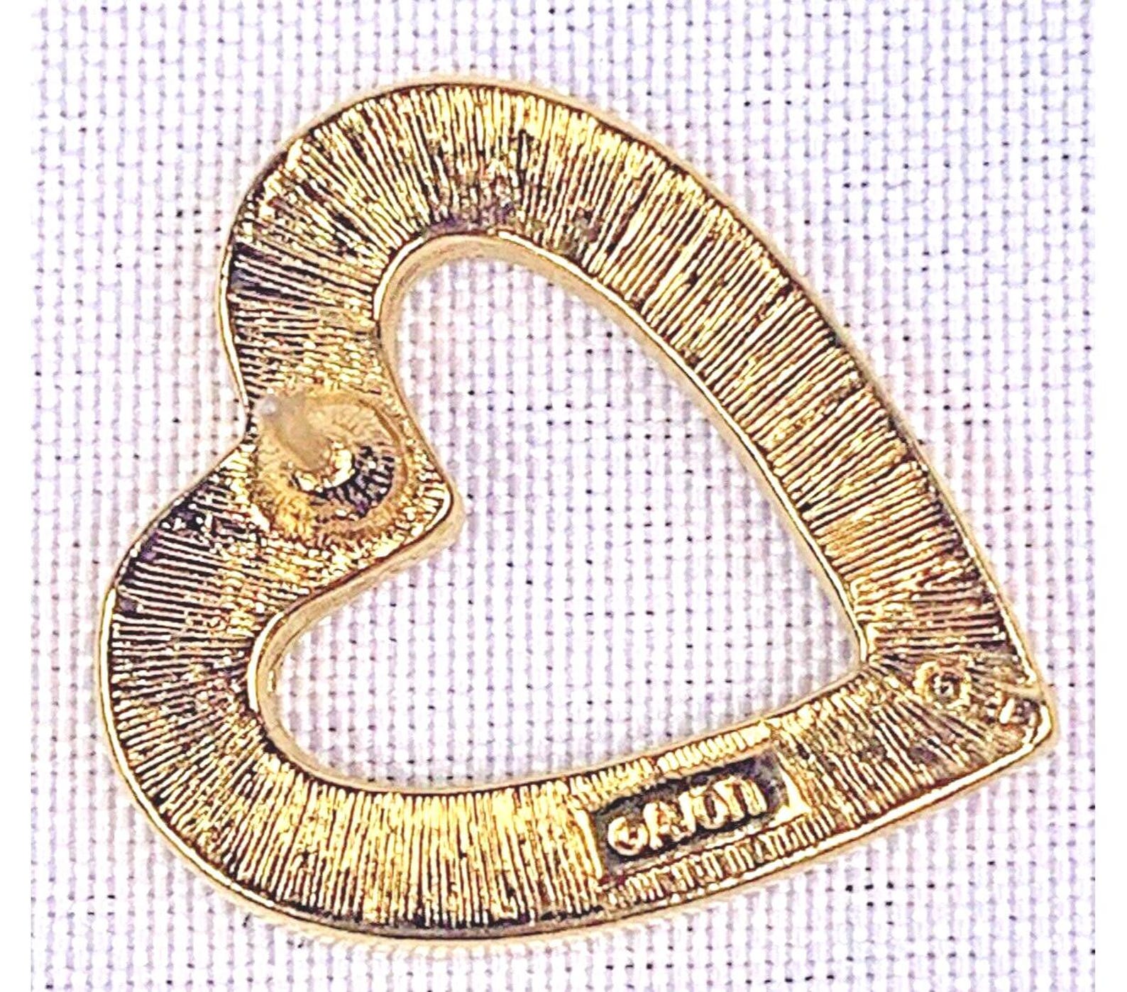 1992 Vintage AVON Sparkling Heart Pin Red Rhinestone Goldtone JB28 - Etsy