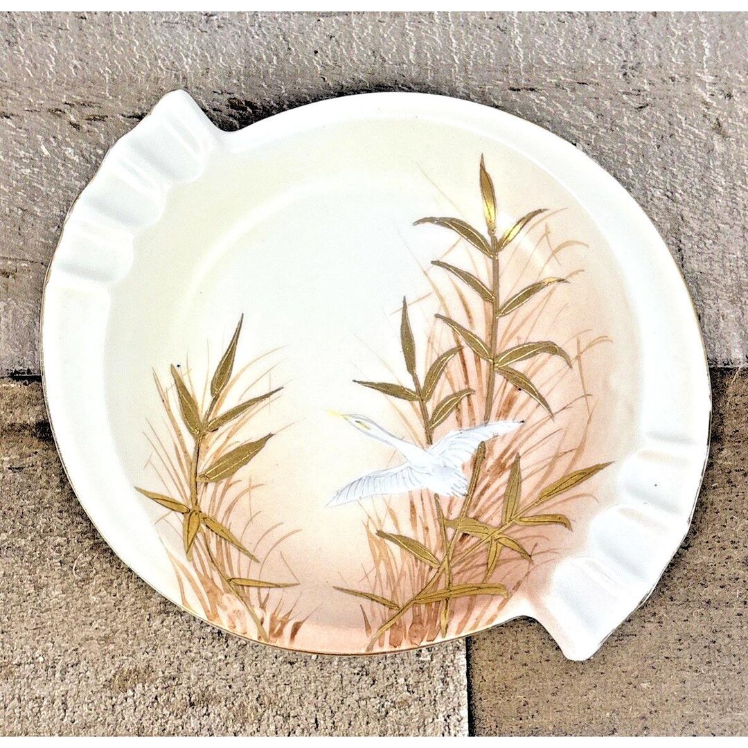 Vintage Duck Migrating Handpainted UCAG Co. Japan Ashtray/ Trinket Dish ...
