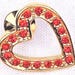 1992 Vintage AVON Sparkling Heart Pin Red Rhinestone Goldtone JB28 - Etsy