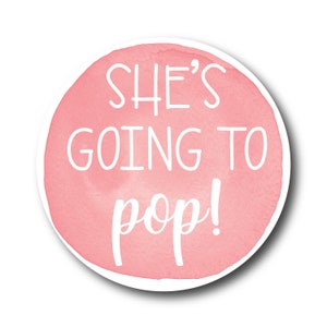 She's Going to Pop Sticker Baby Shower Favor Popcorn | Etsy