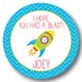 Rocket Ship Space Favors - Space Birthday - Hope You Had A Blast Good ...