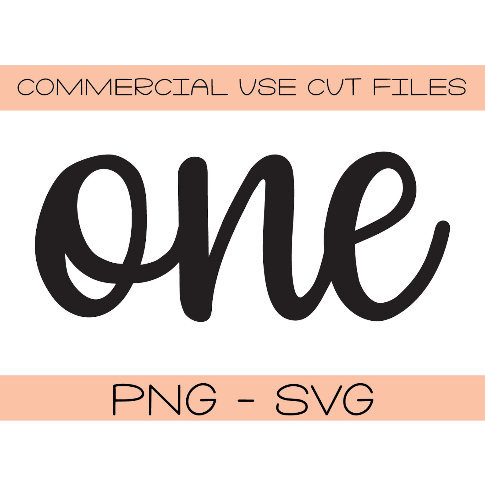 One Svg One Png Silhouette Cut File Cricut Cut File - Etsy