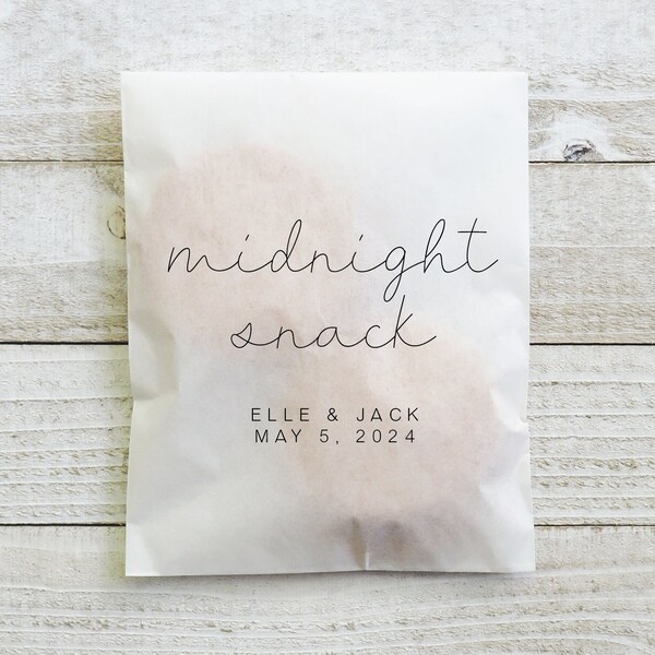 Wedding Snack Bags - Etsy