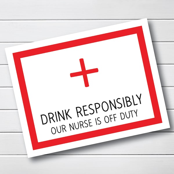 Drink Responsibly Signs - Etsy