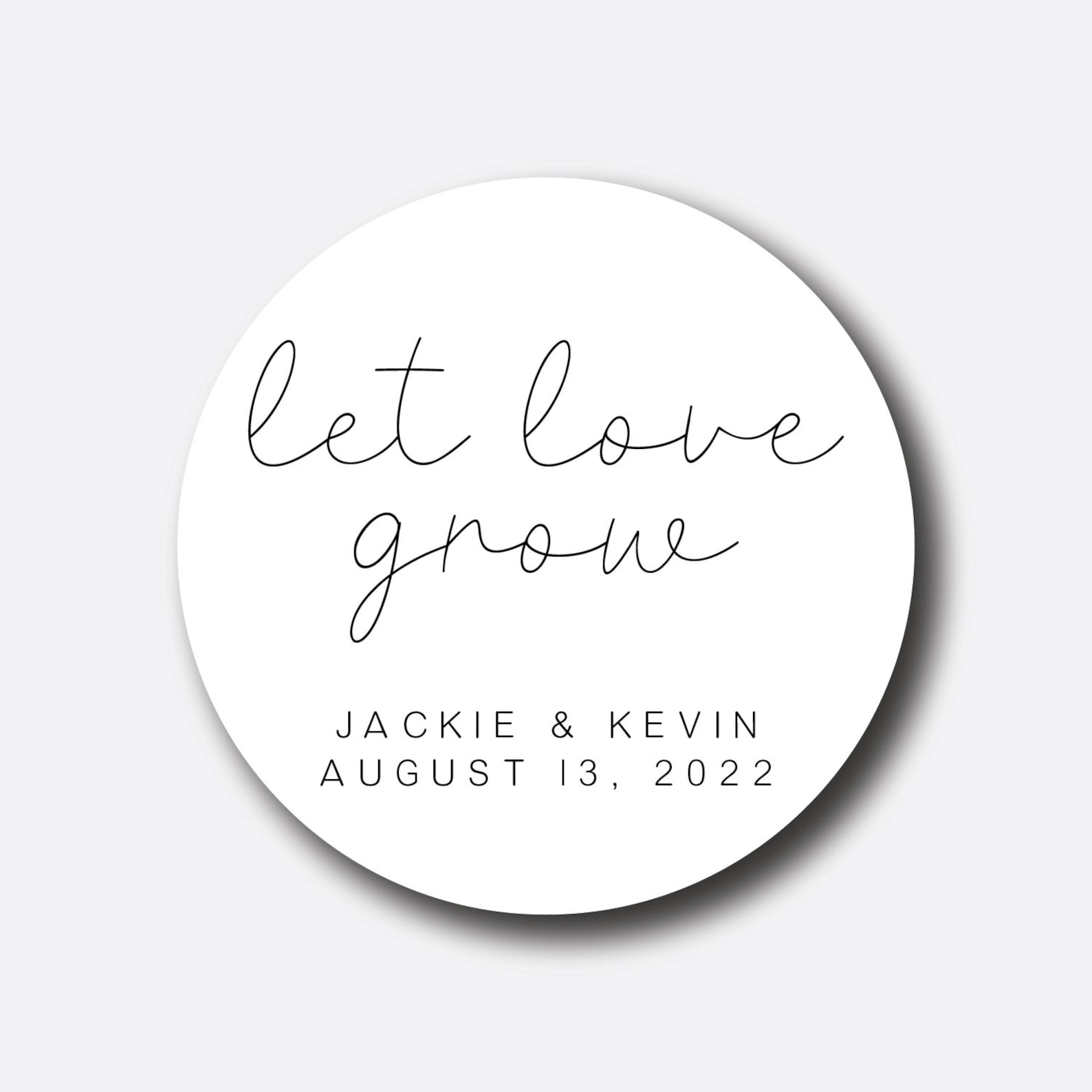 Let Love Grow Stickers Plant Seed Flower Floral Wedding - Etsy