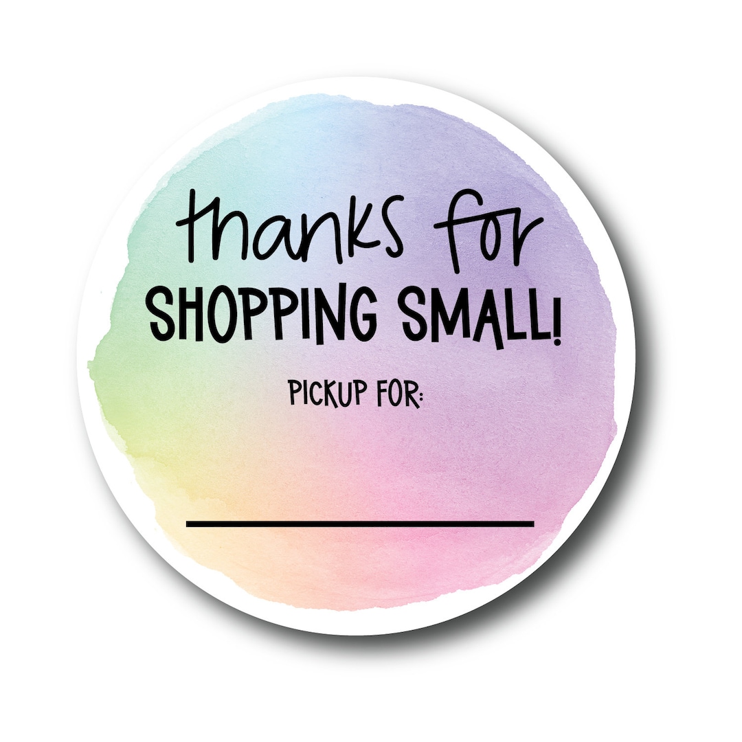 Local Pickup Sticker Sticker - Small Business Thank You Product ...